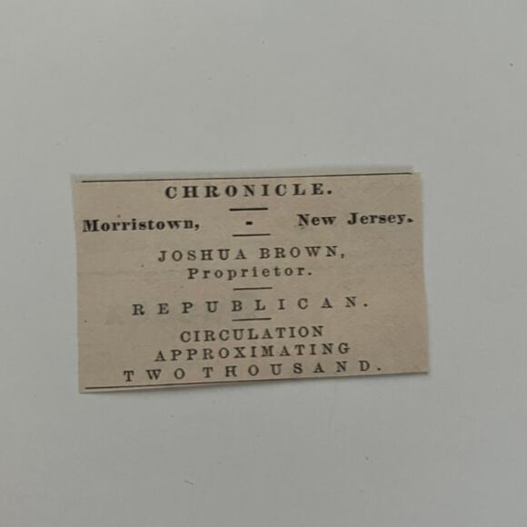 None and/or Unknown | Other | Chronicle Joshua Brown Proprietor ...